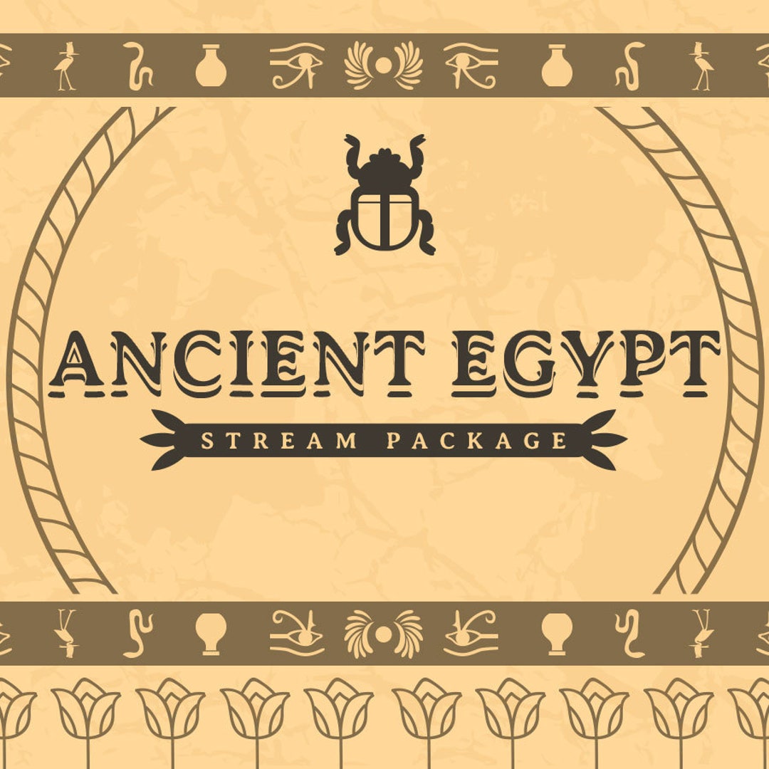 Ancient Egypt Twitch Overlay Package for Obs/aesthetic/fantasy/vtuber ...