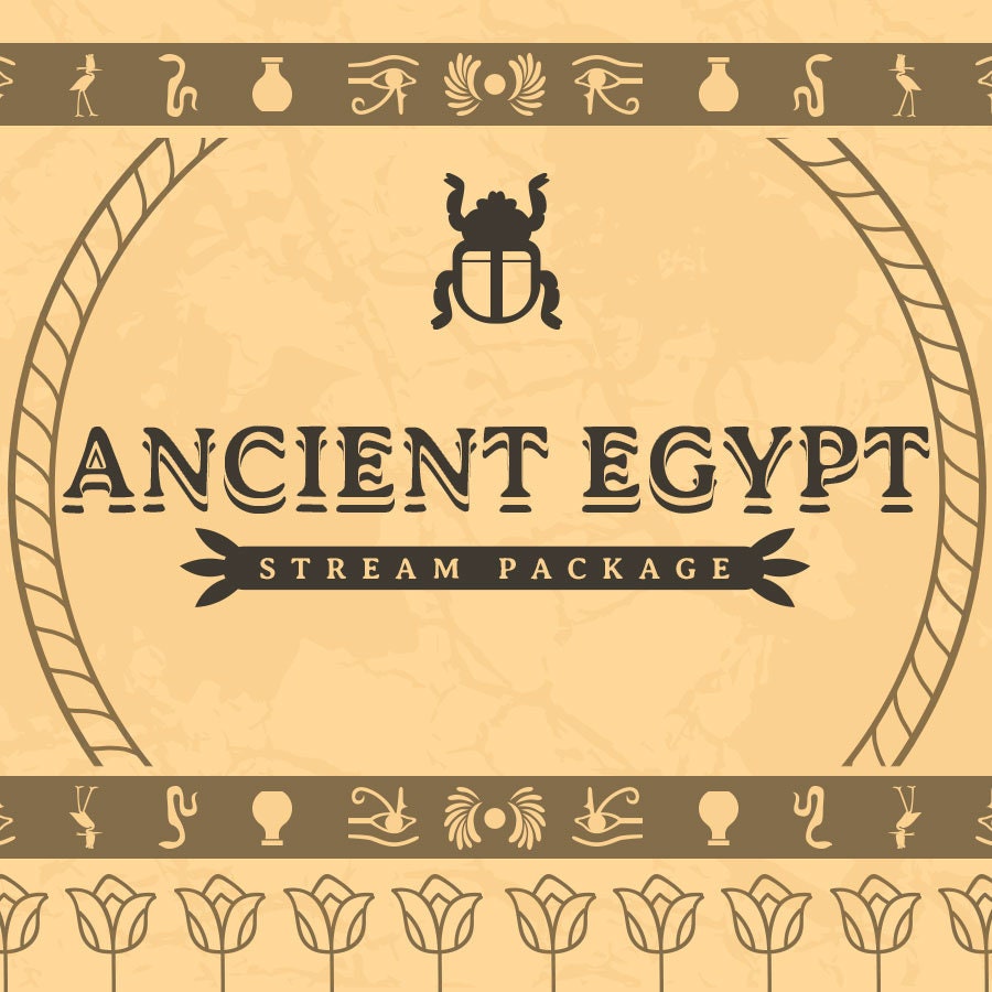 Ancient Egypt Twitch Overlay Package for Obs/aesthetic/fantasy/vtuber ...