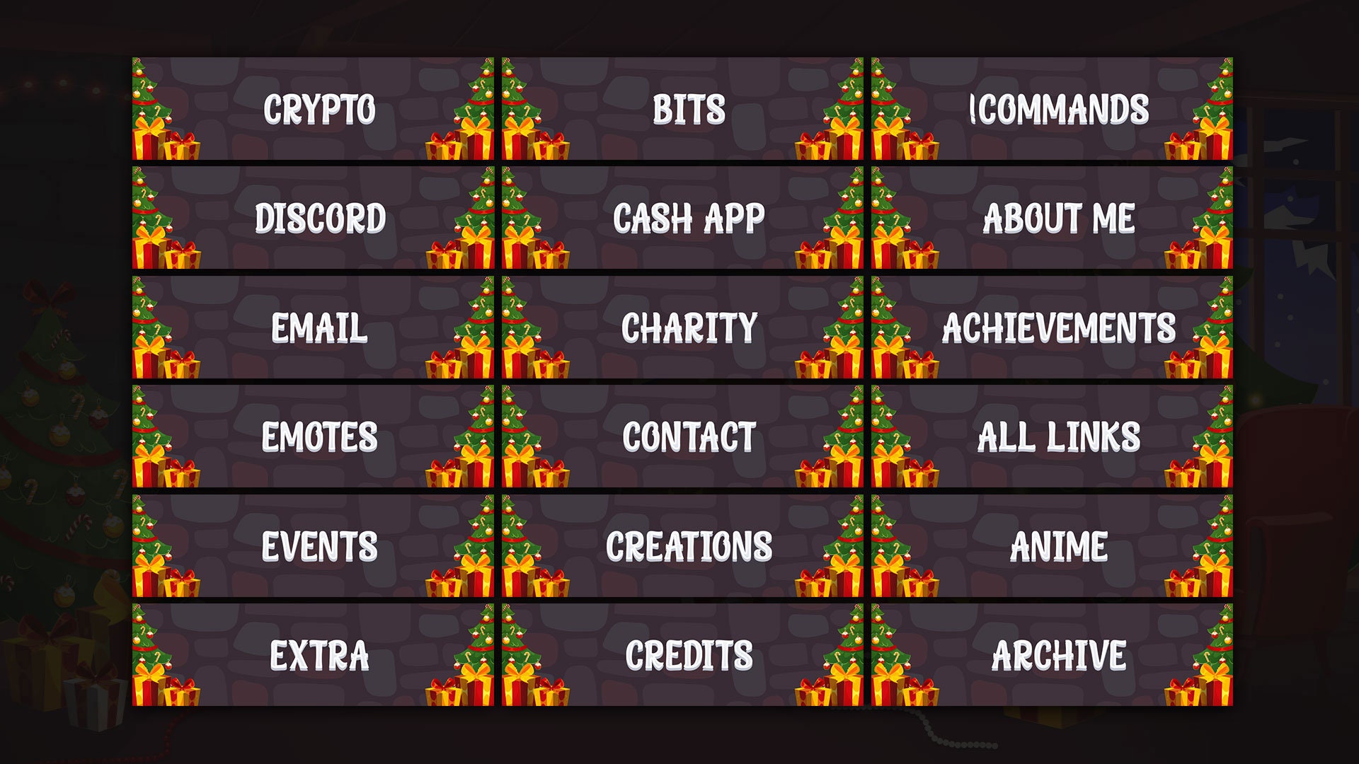 Cozy Christmas Twitch Overlay/festive/twitch Set/panels/transition ...