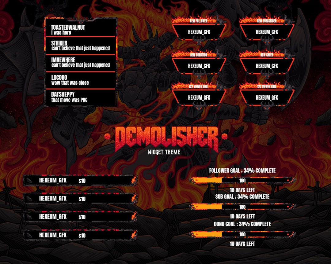 Heavy Metal Streamlabs Widgets | Streamelement Widgets | Twitch Alerts ...