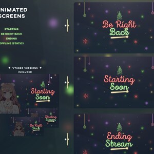 Neon Christmas Stream Package/transition/panels/twitch Set/stream ...