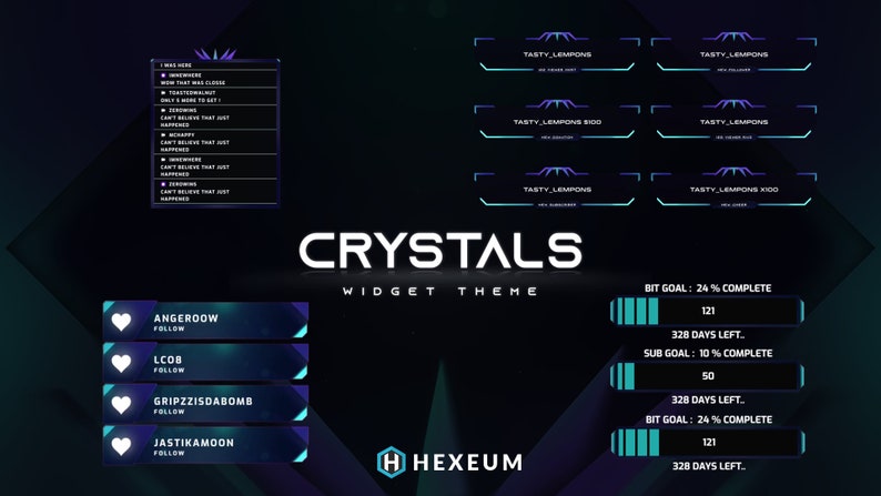 Vibrant Blue & Purple Animated Twitch Overlay Package : - Etsy