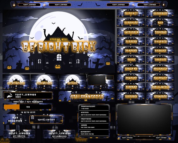 Haunted House Halloween Animated Twitch Overlay Package - Etsy