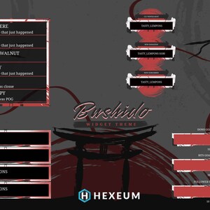 White and Red Japanese Samurai Animated OBS Overlay Package - Etsy