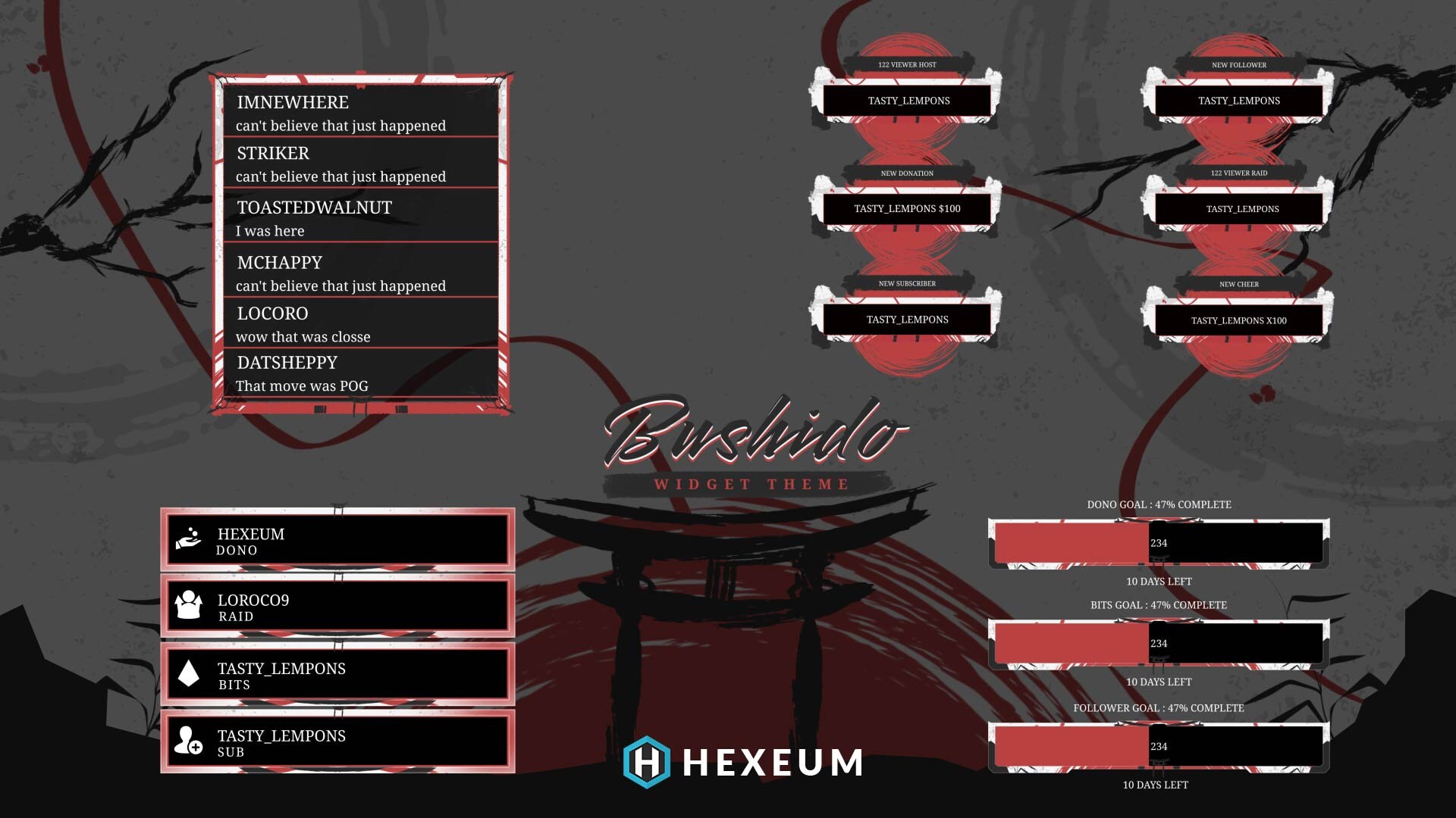 White and Red Japanese Samurai Animated OBS Overlay Package - Etsy