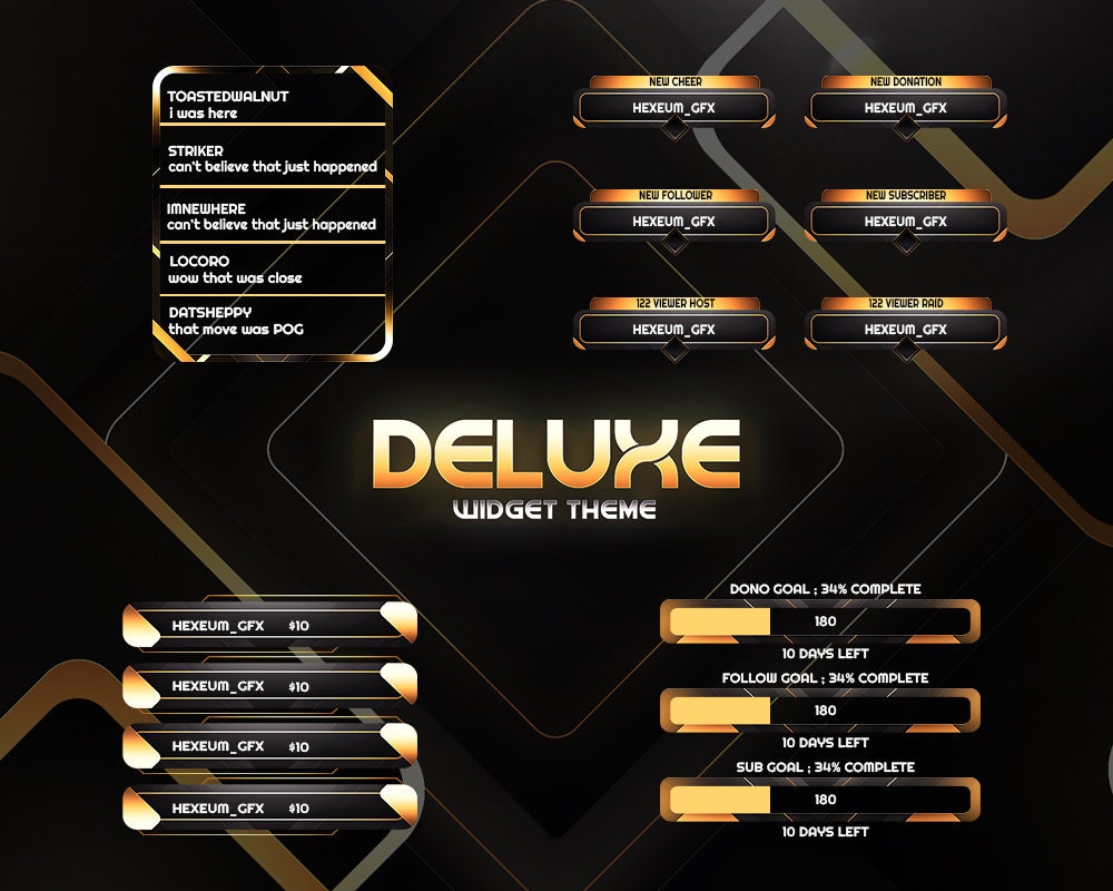 Gold Streamlabs Widgets Streamelement Widgets Twitch Alerts Chatbox ...