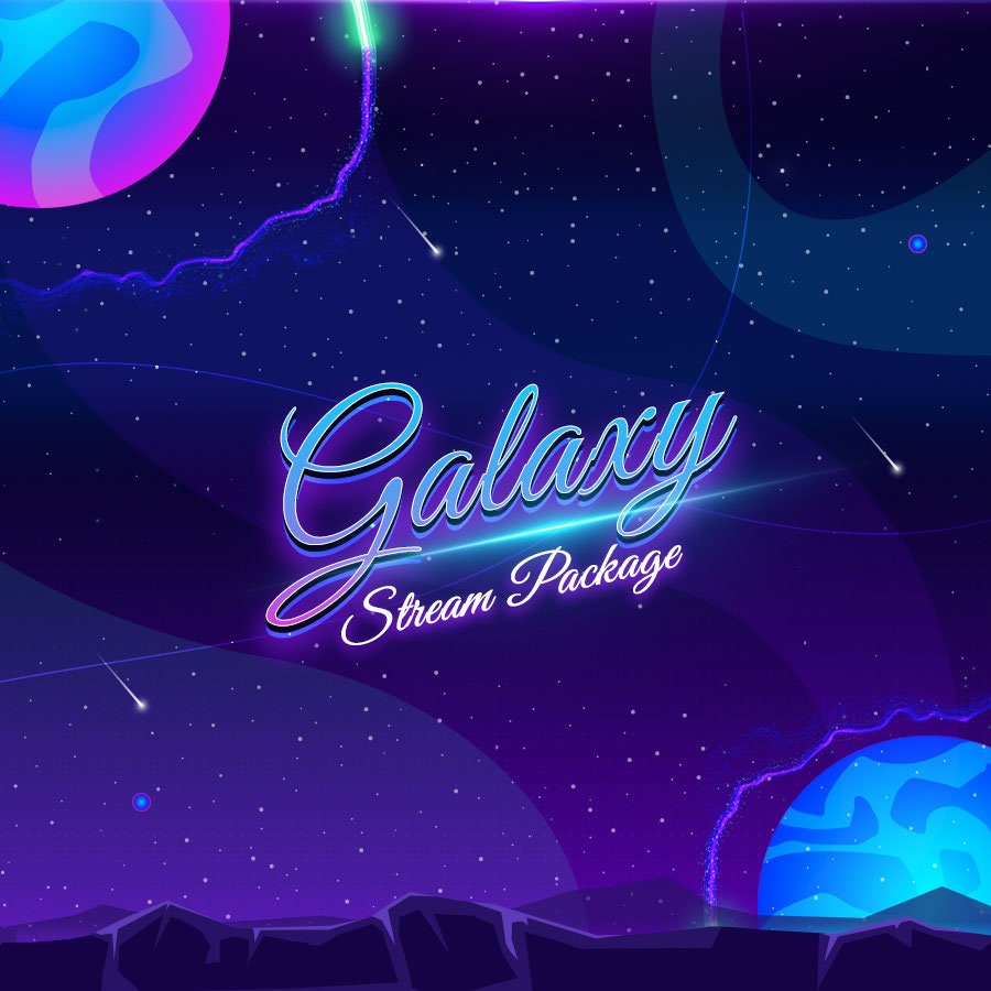 Neon Space Animated Stream Overlay Package for OBS and - Etsy UK