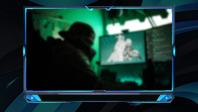 Animated Blue OBS Twitch Stream Overlay Package : Webcam, Screens ...