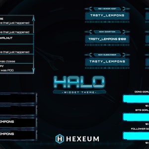 Halo Futuristic Animated OBS Overlay Package - Etsy