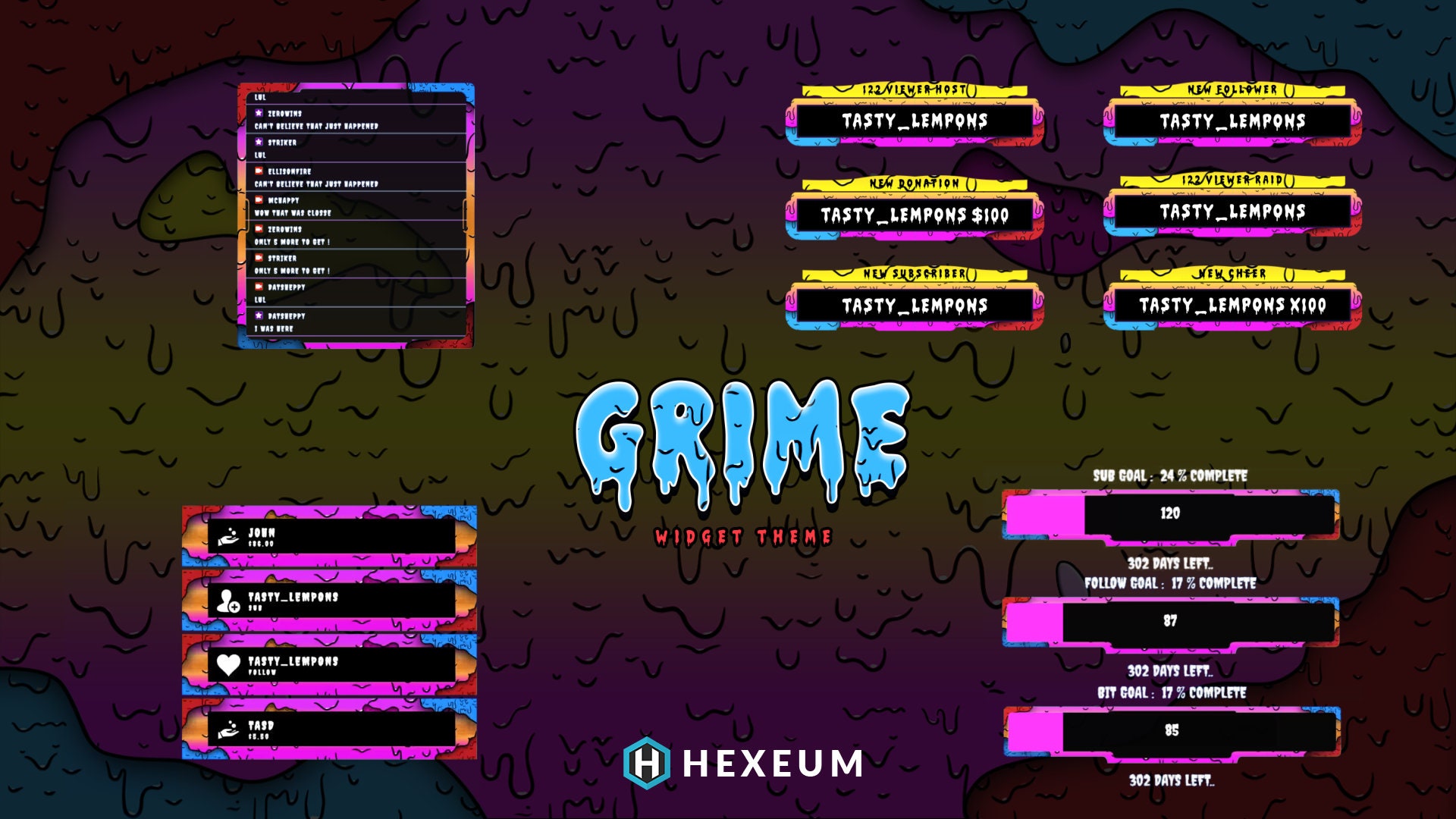 Multicolored Trippy Twitch Overlay Package : Webcam, Screens, Panels ...