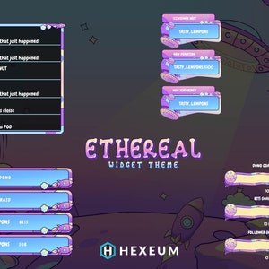 Trippy Space Animated Twitch Overlay Package for Obs/galaxy/alien/mars ...