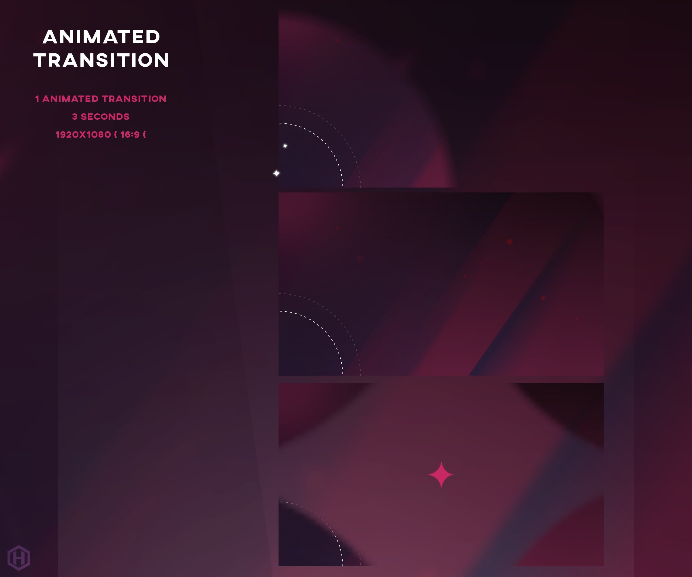Crimson Stardust Twitch Pack/transition/panels/dark Red/twitch Set/dark ...