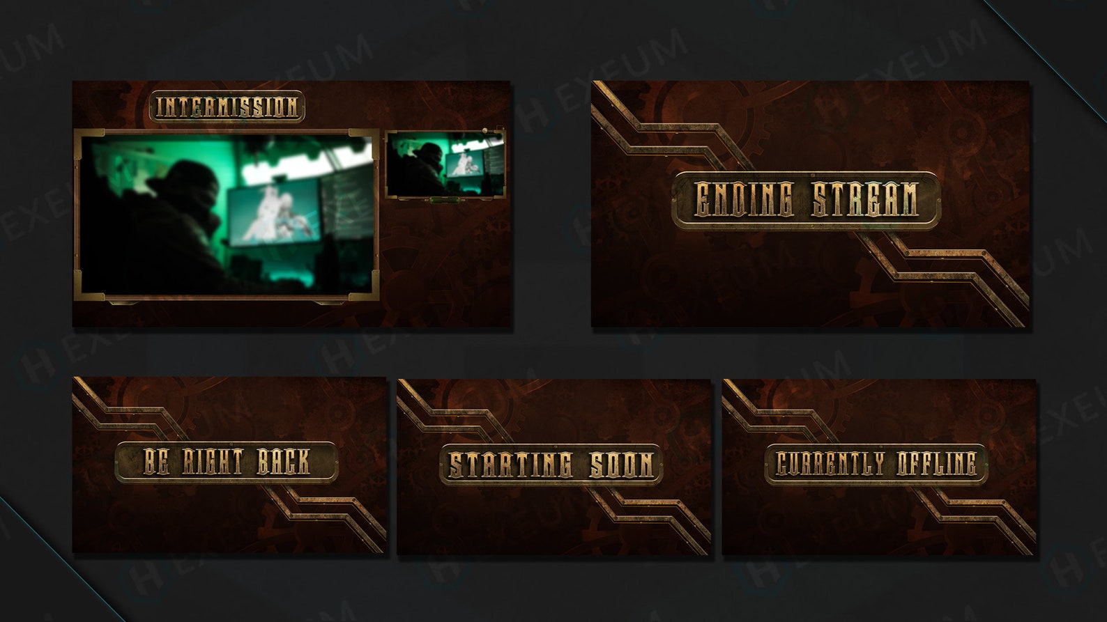 Steampunk Animated Twitch Overlay for Obs/fantasy/gold/industrial/metal ...