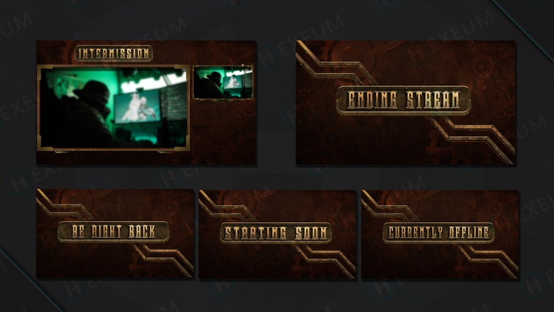 Steampunk Animated Twitch Overlay for - Etsy