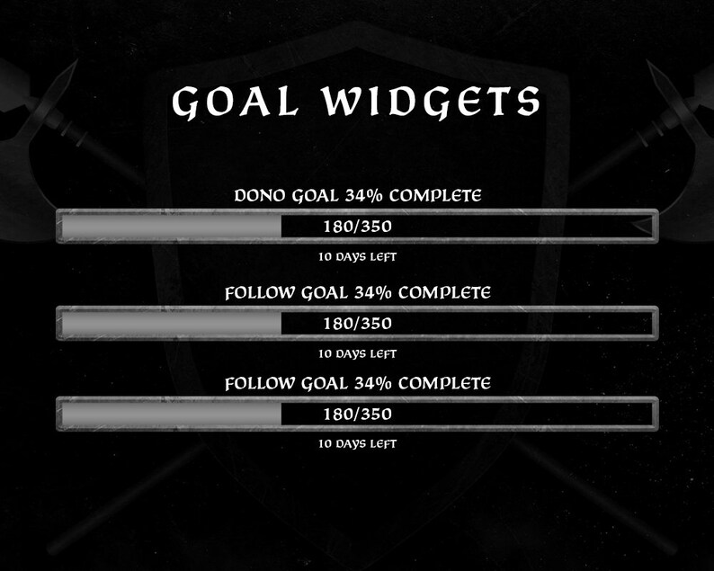 Medieval Twitch Overlay Package for Obs/skyrim/dark - Etsy