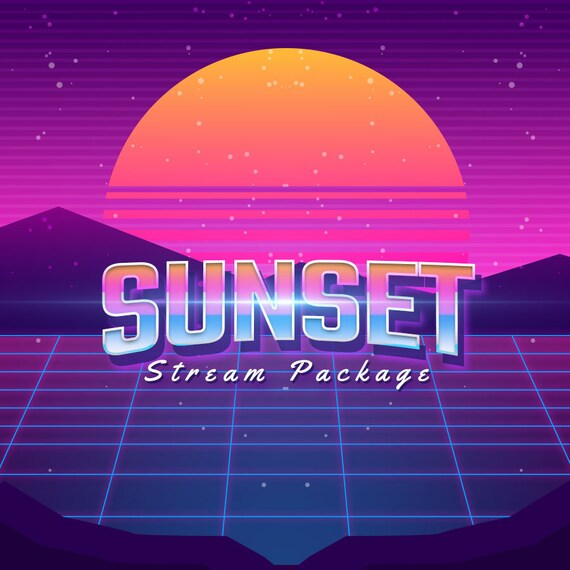 Retro 80's Twitch Overlay Package : Webcam Screens | Etsy