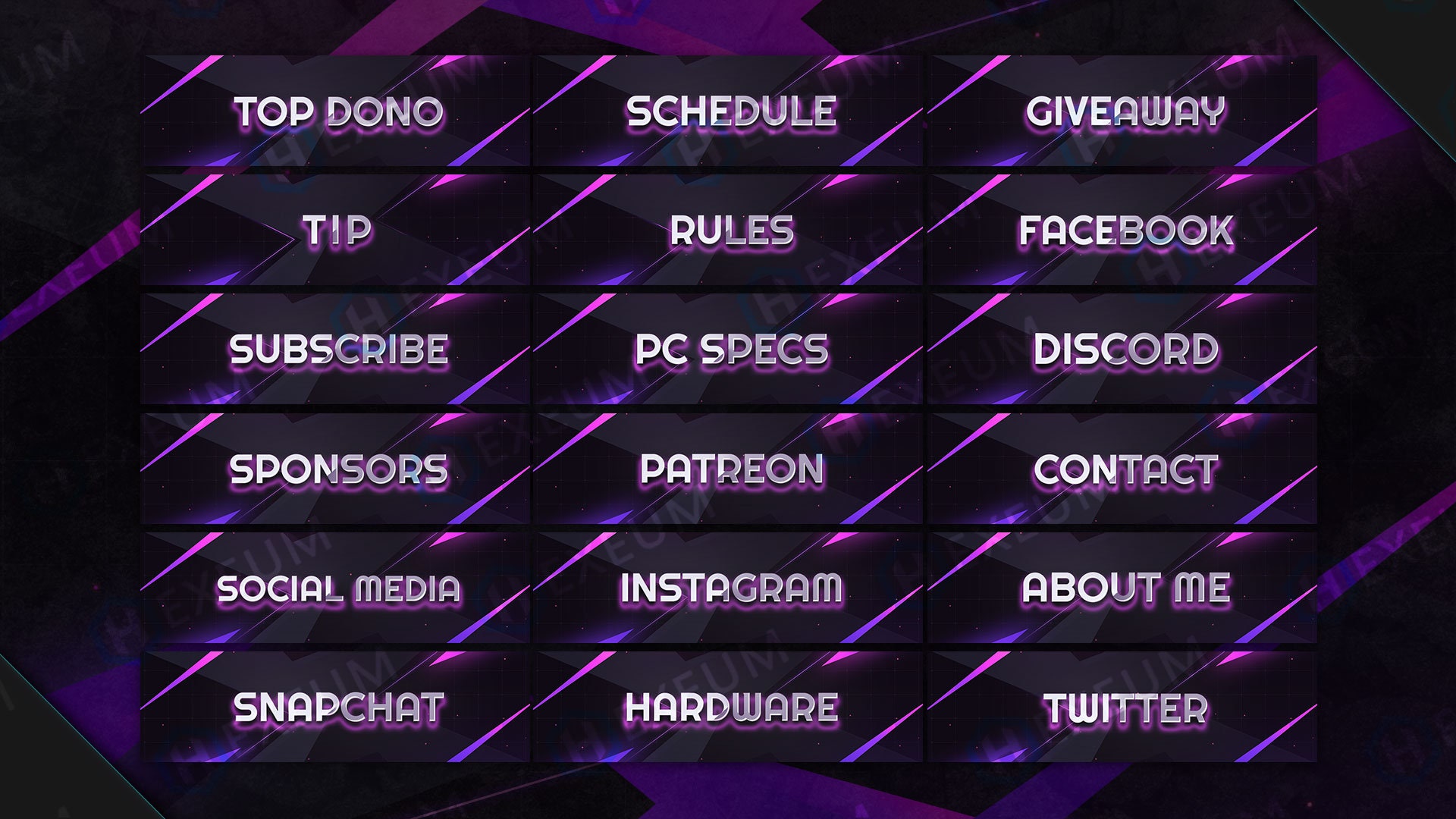 Pink Neon Twitch Overlay Package : Webcam, Screens, Panels, Alerts ... Pink Neon Twitch Overlay Package : Webcam, Screens, Panels, Alerts ...