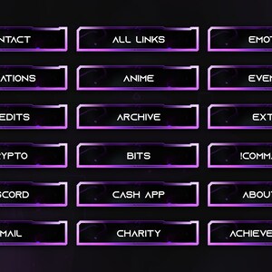 Silky Neon Purple Twitch Overlay Package for OBS - Etsy