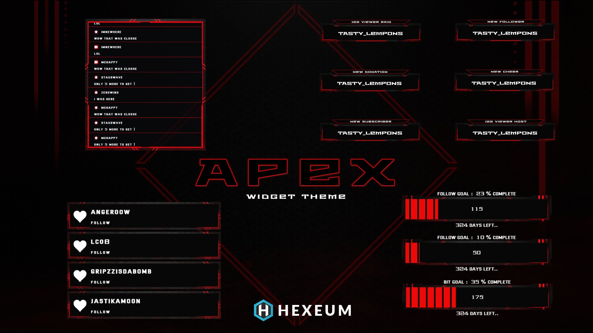 Apex Legends Twitch Overlay Package for OBS /panels/webcam/esports ...