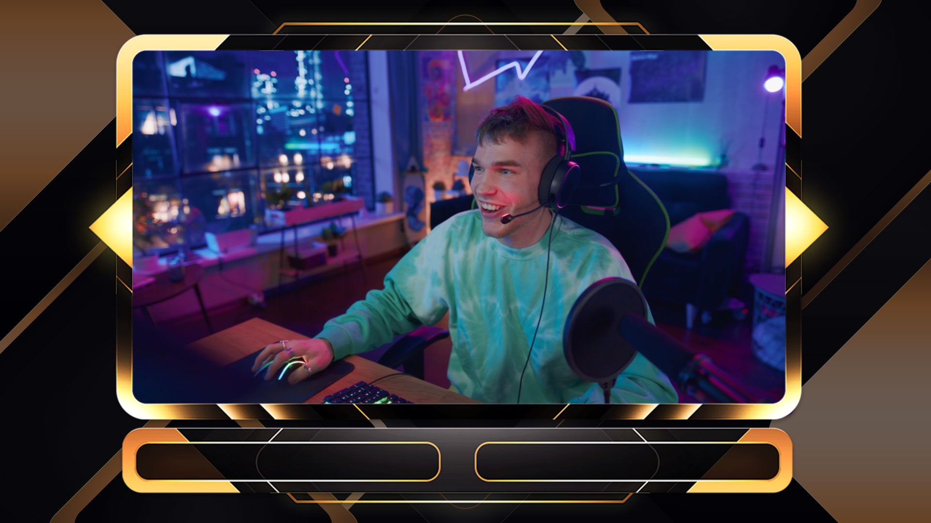 3D Gold | Animated Twitch Overlay : Webcam, Screens, Panels, Alerts, Transition and Streamlabs ...