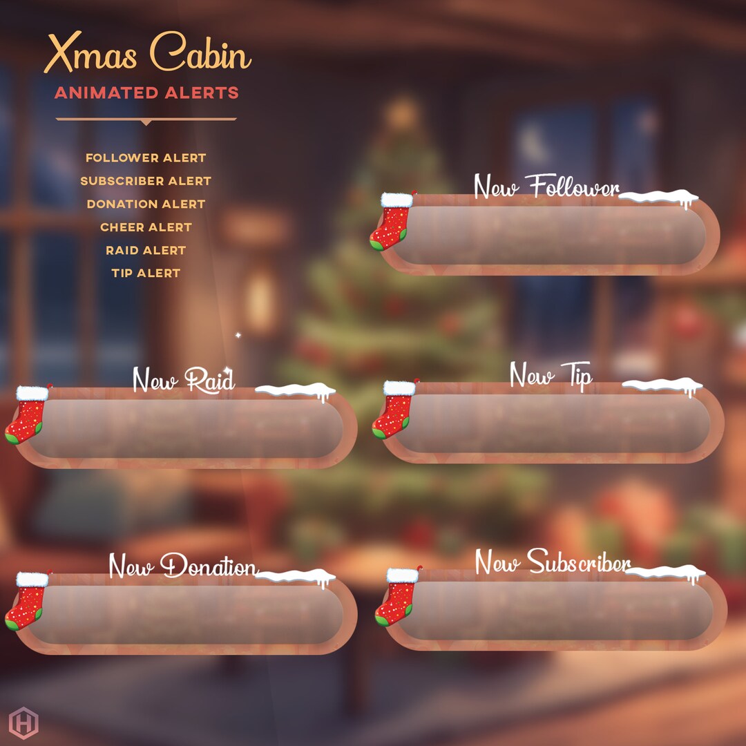 Cozy Christmas Stocking Animated Alert Package Twitch/xmas/aesthetic ...