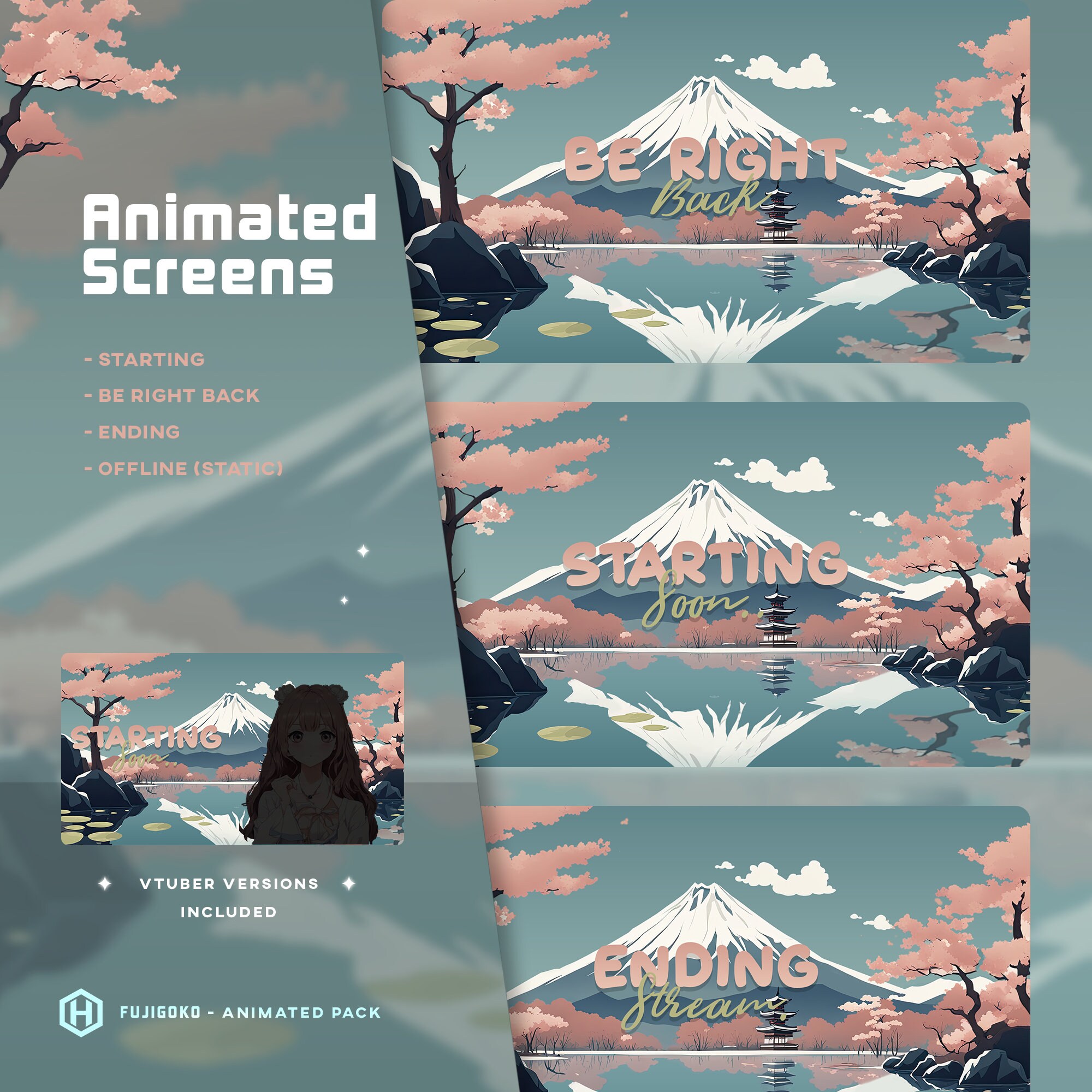 Kawaii Sakura Stream Package/transition/japan/floral/pink/landscape ...