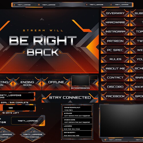 Multicolored Trippy Twitch Overlay Package : Webcam Screens - Etsy