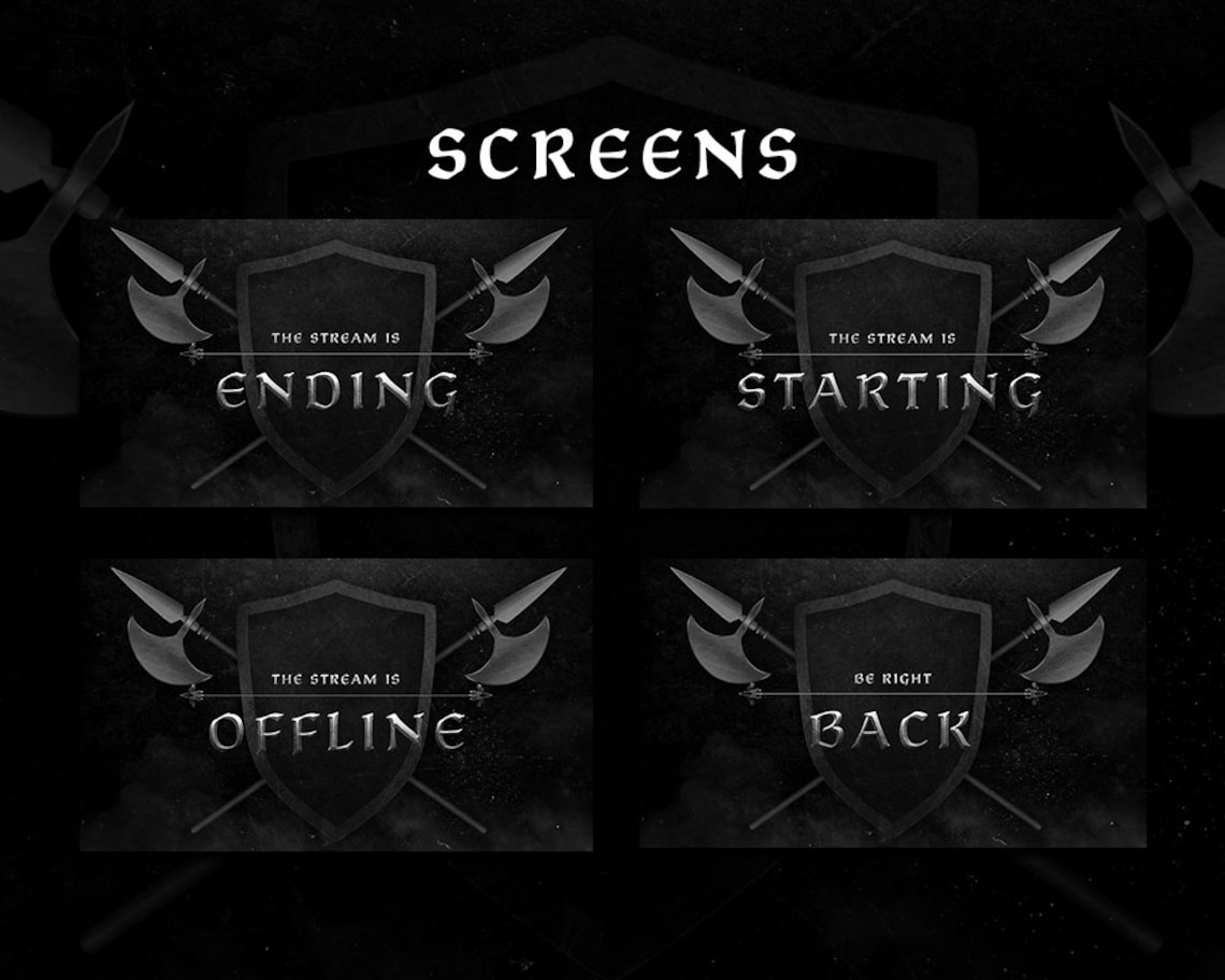 Medieval Twitch Overlay Package for Obs/skyrim/dark Souls/ancient/rpg ...