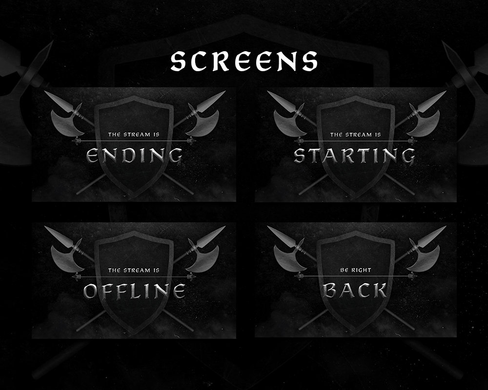 Medieval Twitch Overlay Package for Obs/skyrim/dark Souls/ancient/rpg ...