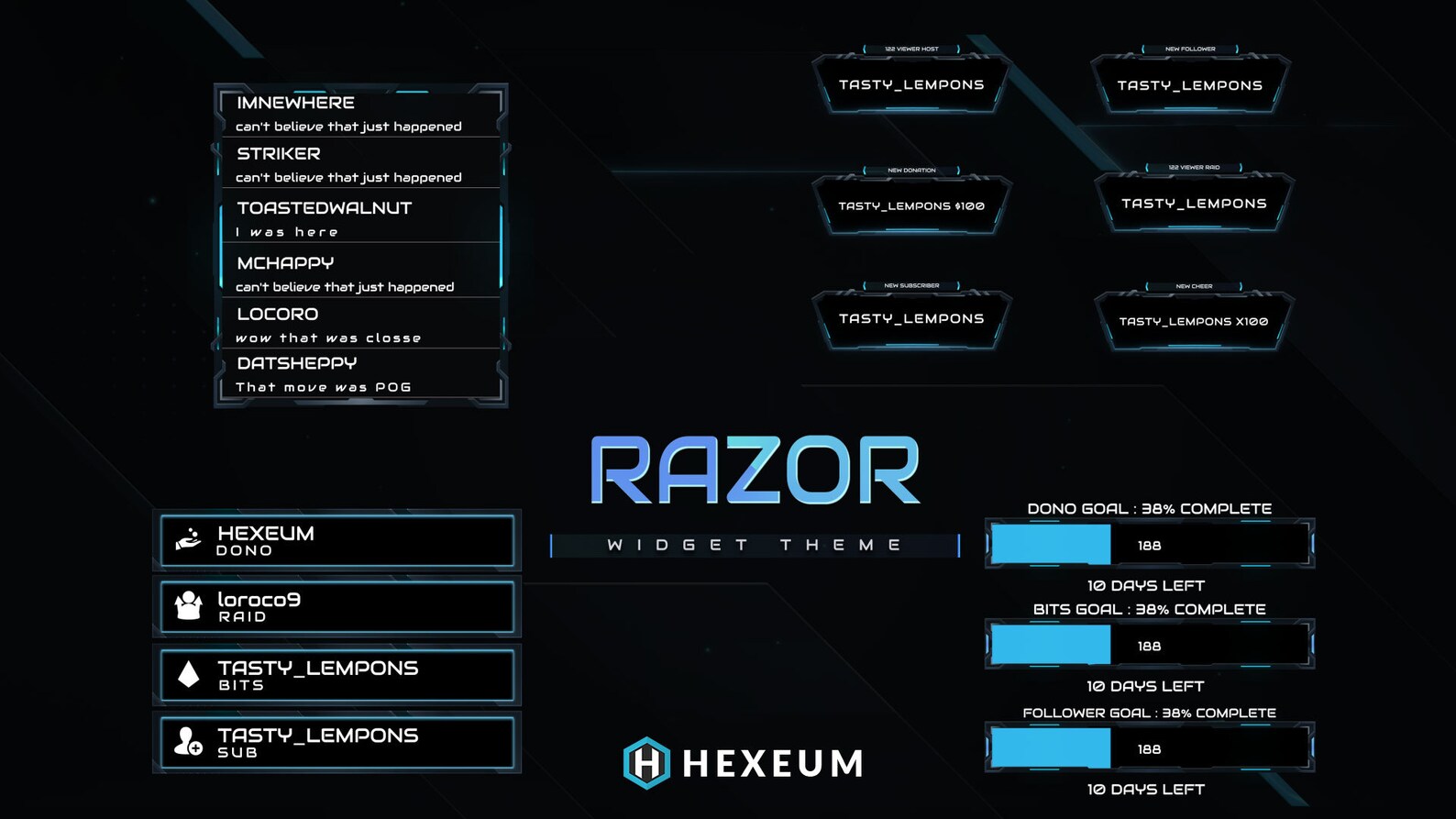 Rainbow Six Siege Twitch Overlay Package for Obs/r6/clean/blue/neon ...