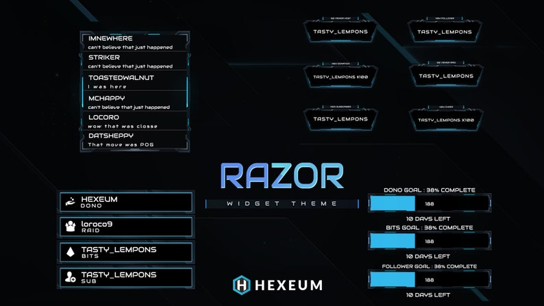 Rainbow Six Siege Twitch Overlay Package for Obs/r6/clean/blue/neon ...