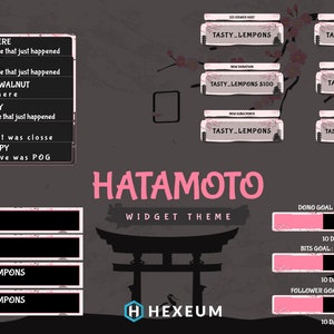 Pink Japanese Twitch Overlay Package for Obs/sakura/dojo/pagoda/calm ...