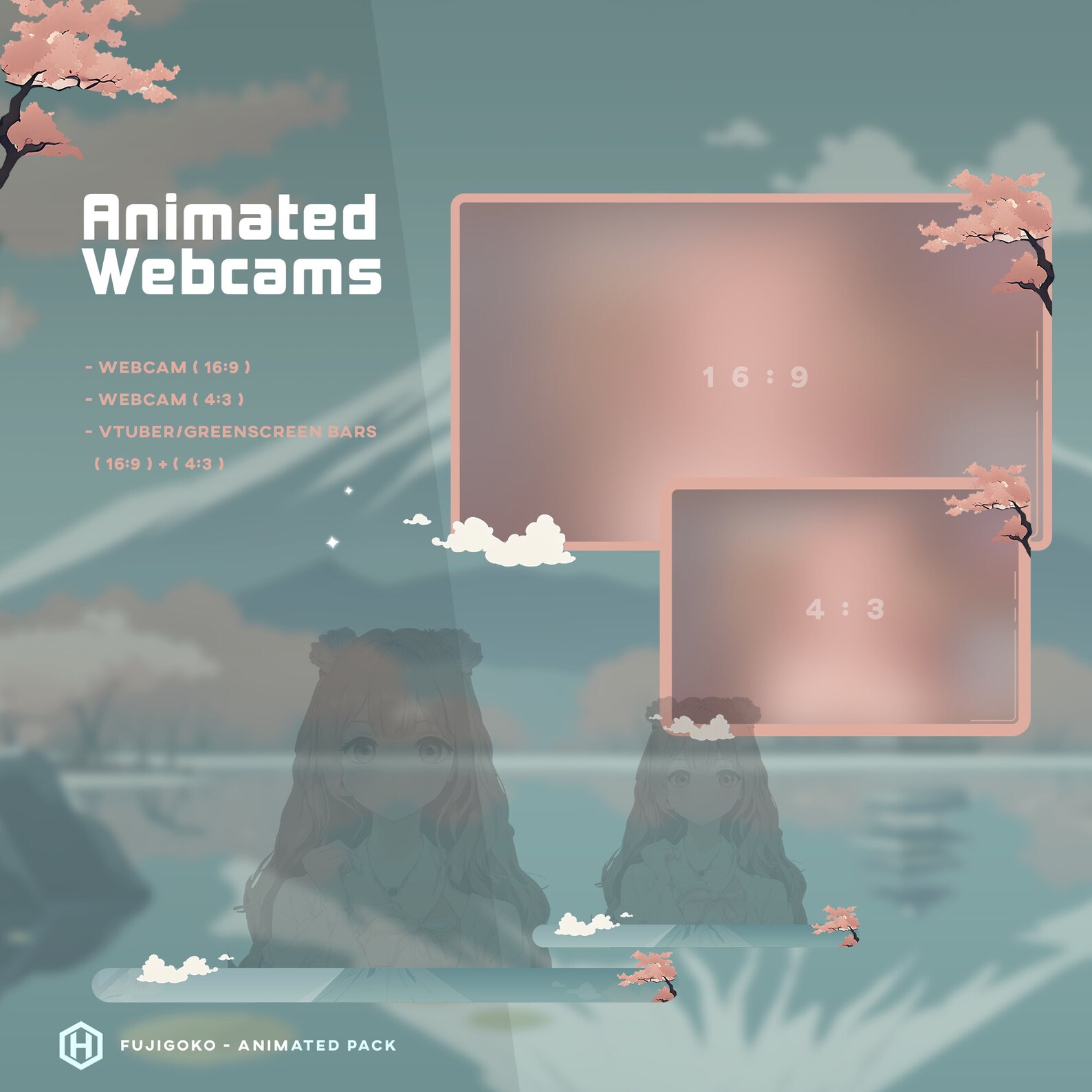 Kawaii Sakura Stream Package/transition/japan/floral/pink/landscape ...