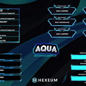 Animated Blue OBS Twitch Stream Overlay Package : Webcam, Screens ...