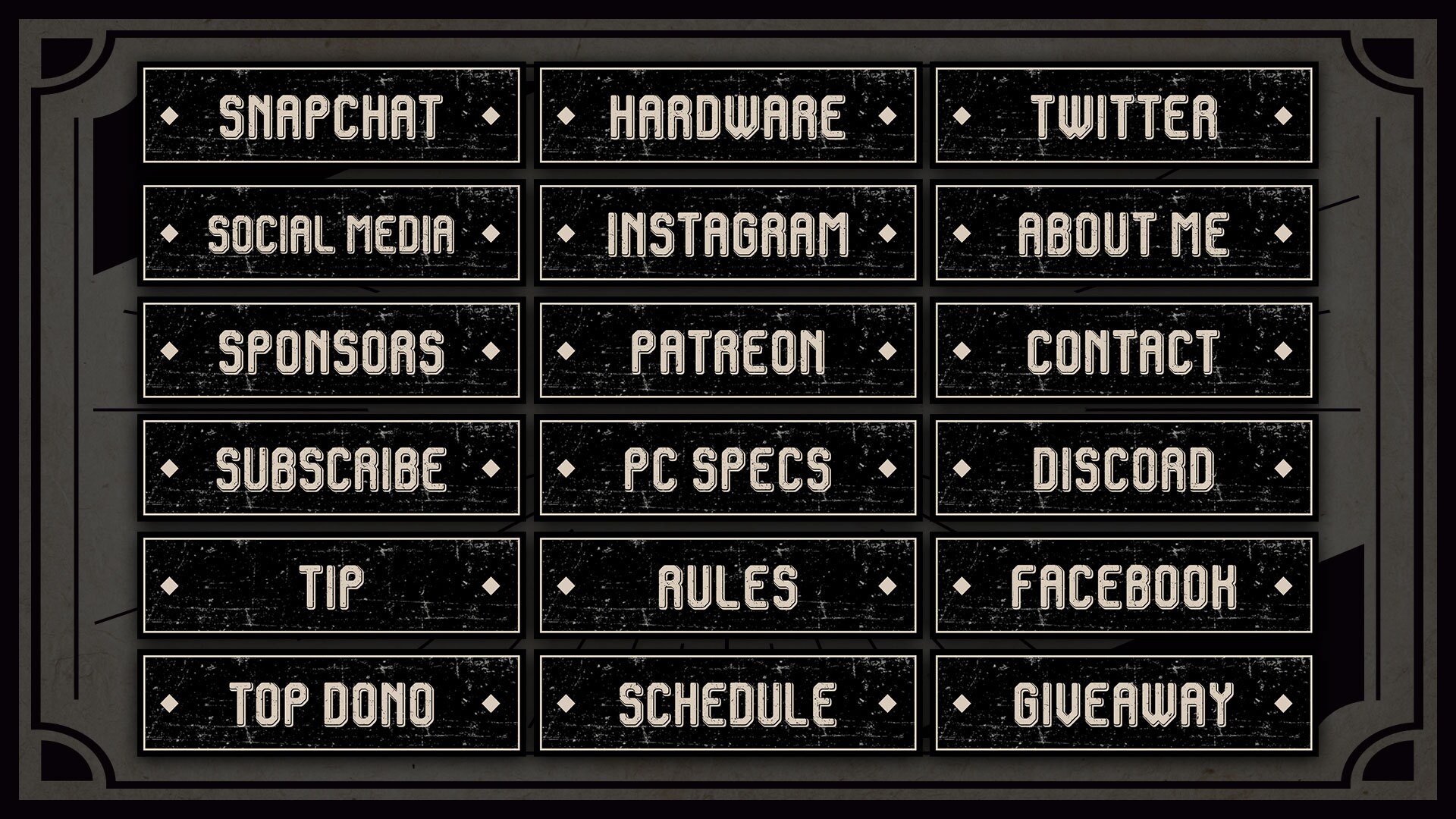 Vintage Old Animated Stream Overlay Package - Etsy UK