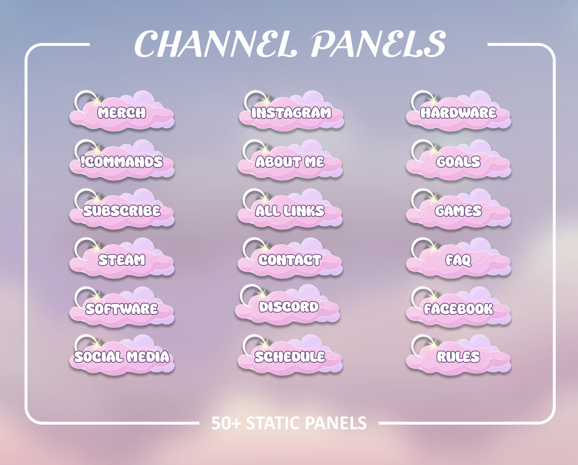 Bubblegum Clouds Stream Package/transition/stream Overlay/panels/sky ...