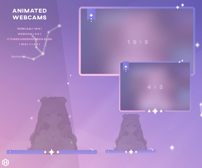 Vtuber Constellation Stream Package/transition/stream Overlay/twitch ...