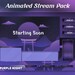 Purple Night Animated Stream Package/transition/stream Overlay/panels ...