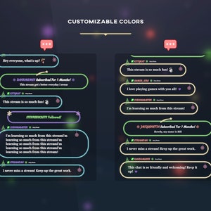Neon Christmas Chat Widget With Alerts — Fully Customizable Custom Chat ...
