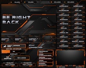 Orange Twitch Overlay Package for - Etsy