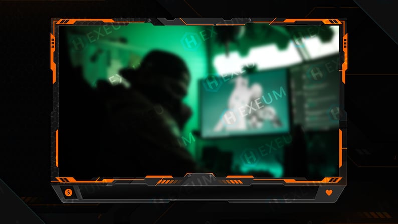 Orange Twitch Overlay Package for Obs/tarkov/fps/tactical/metallic/ - Etsy