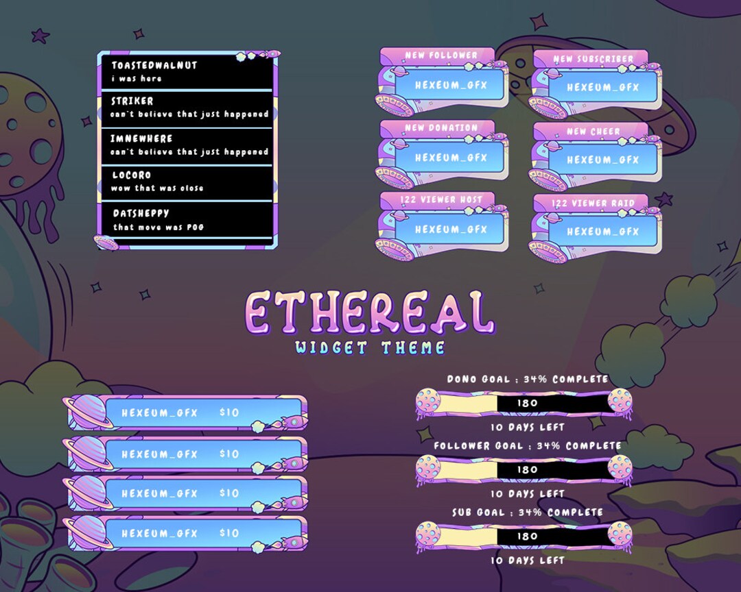 Trippy Space Streamlabs Widgets Streamelement Widgets Twitch Alerts ...