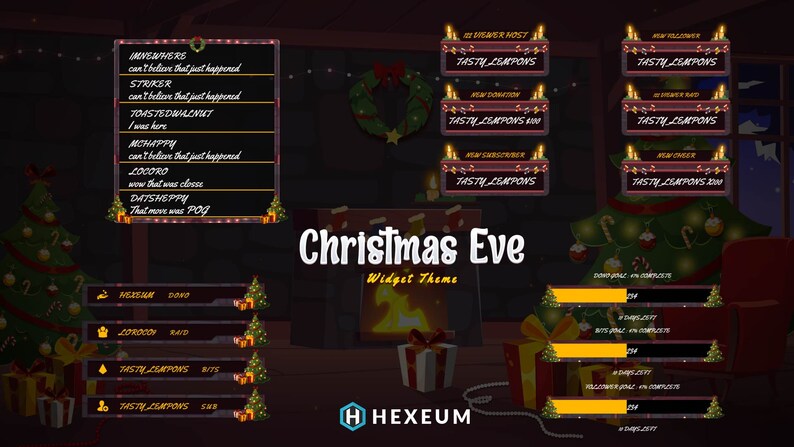 Cozy Christmas Twitch Overlay/festive/twitch Set/panels/transition/aesthetic/stream Package ...