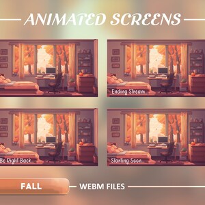 Cozy Autumn Stream Package/transition/stream Overlay/twitch Set/fall ...
