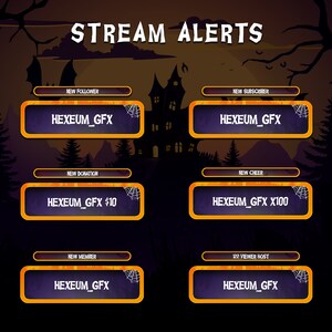 Halloween Twitch Overlay Package for Obs/spooky/purple/orange/creepy ...