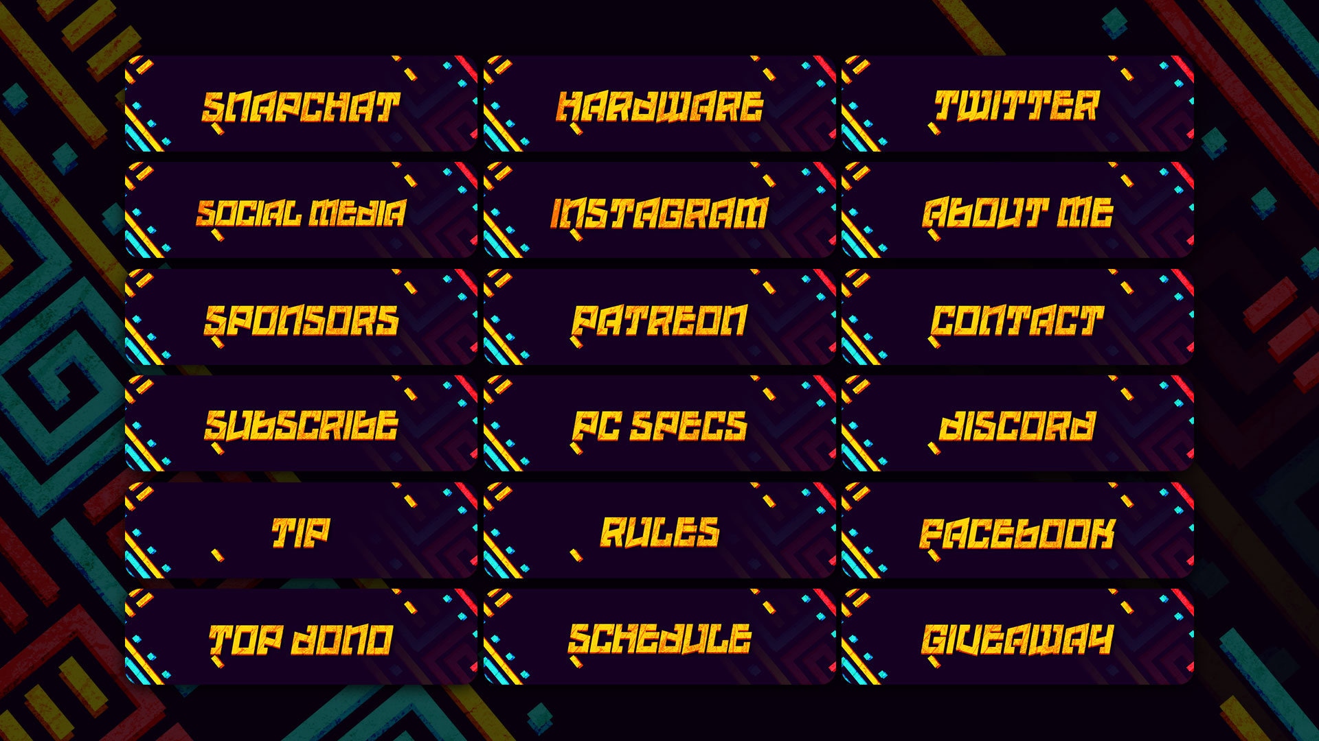 Aztec Twitch Overlay Package for Obs/ancient/vibrant/historic/mythology ...