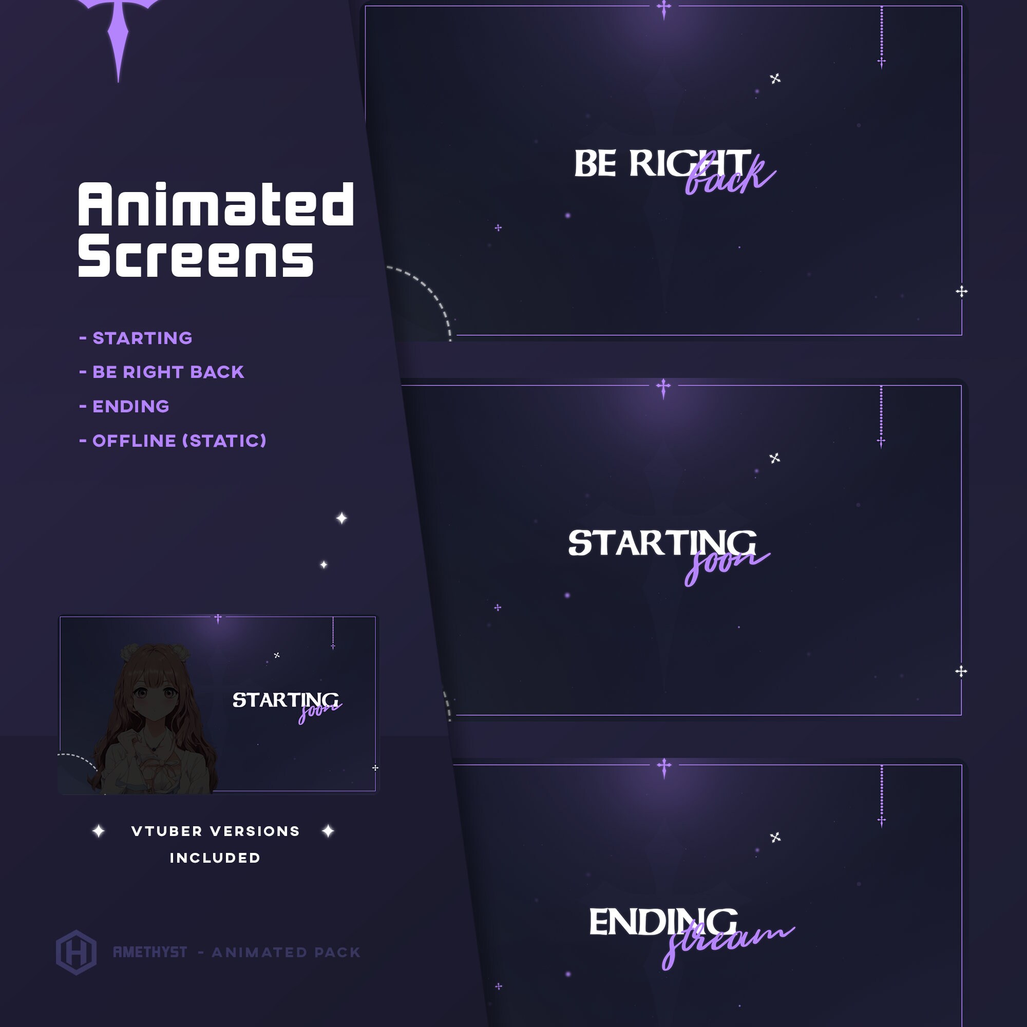 Glowing Purple Stream Package/transition/astral/vtuber Celestial ...