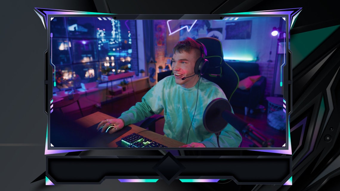 Green & Purple Twitch Overlay Package for Obs/esports/clean/grey/sharp ...