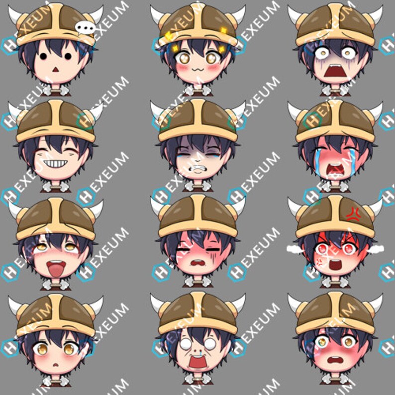Viking Emotes | Cute Custom Twitch Emotes Pack - Etsy