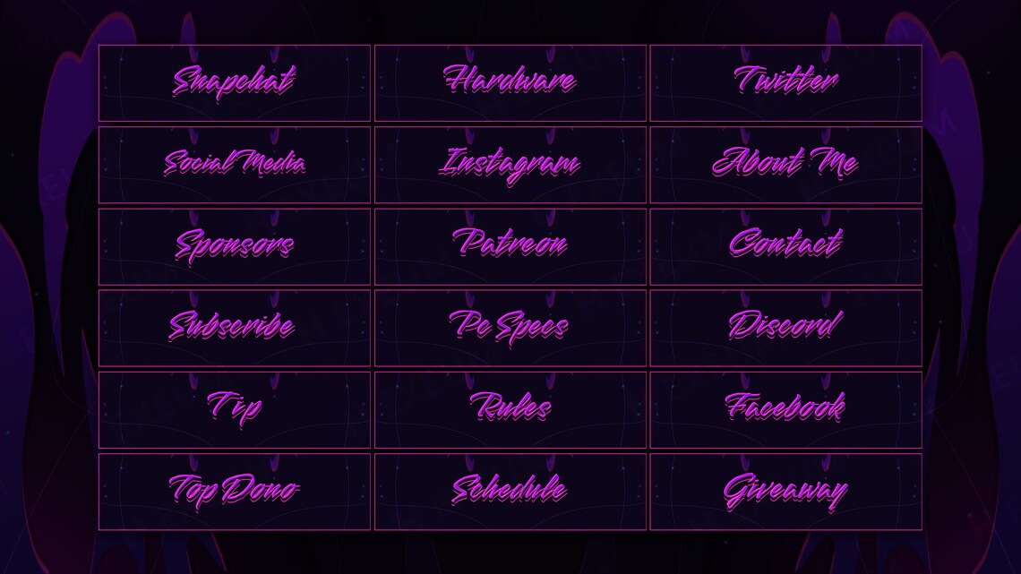 Purple Fiery Animated Stream Package : Webcam, Screens, Panels, Alerts ...